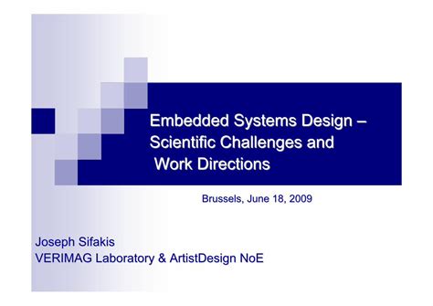pdf embedded systems design scientific challenges and … · embedded