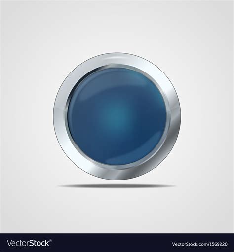 Metallic Glass Button Royalty Free Vector Image Metallic Glass Button Royalty Free Vector Image