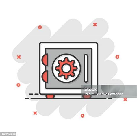 Icône De Largent Sûr Dans Le Style Comique Illustration Vectorielle De