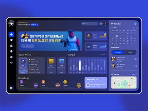 Fitness Tracker Dashboard Design By Cmarix On Dribbble