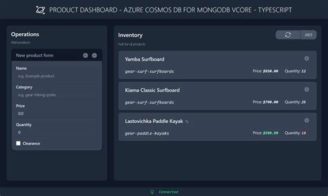 クイックスタート node js ドライバー azure cosmos db for mongodb vcore