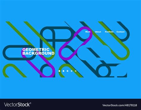 Trendy Color Overlapping Lines Abstract Background