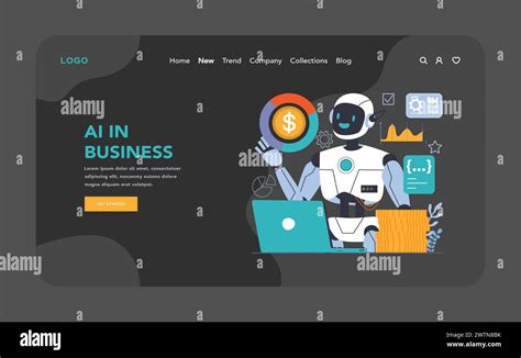 Ai Integration Dark Or Night Mode Web Landing Artificial Intelligence