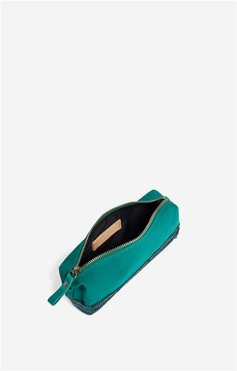 Trousse Ecolier En Toile Paillettes Vert Vanessa Bruno