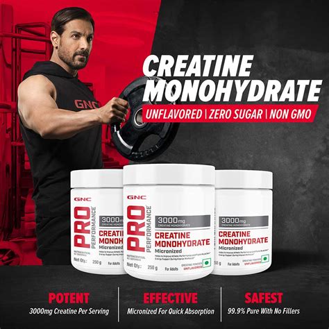 Gnc Pro Performance Creatine Monohydrate 250g 83 Servings Protein Kart