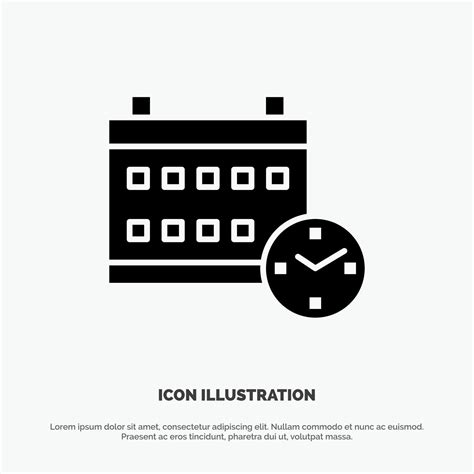 Calendar Day Date Education Solid Black Glyph Icon 19115904 Vector Art
