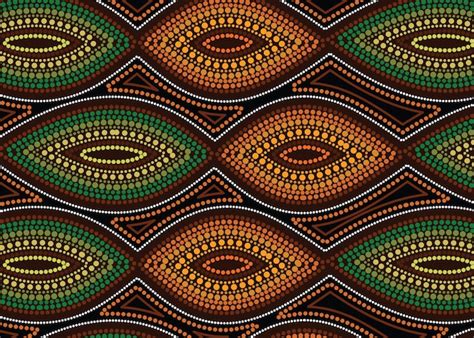 Premium Vector Aboriginal Dot Art Vector Seamless Design Background