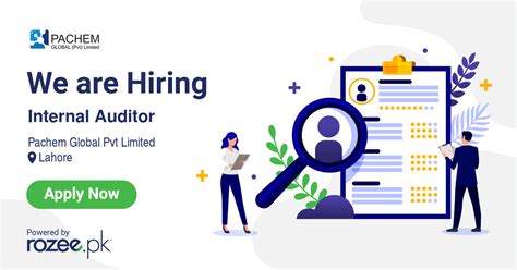 Internal Auditor Job Lahore Pachem Global Pvt Limited Rozeepk