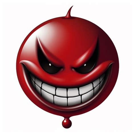 Premium Ai Image A Close Up Of A Red Smiley Face With A Big Grin