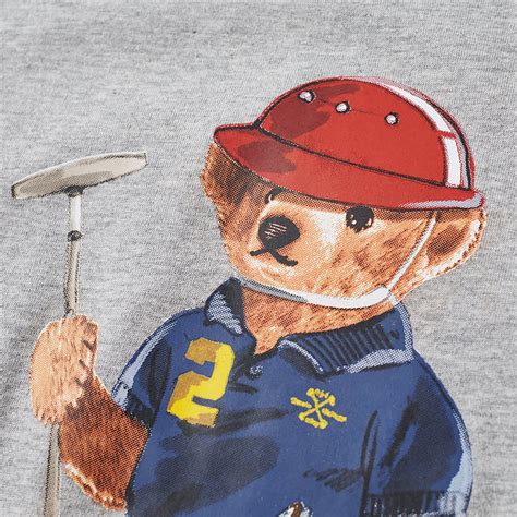 Polo Ralph Lauren Bear Print Tee Andover Heather END UK