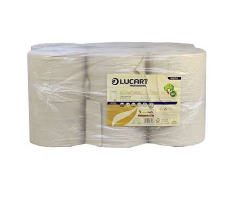 Lucart L ONE Mini EcoNatural Ply Centrefeed Centre Pull Toilet Roll Essex Supplies