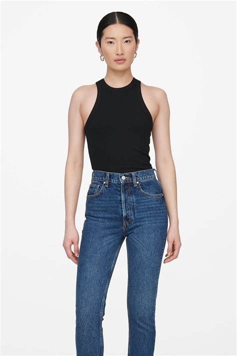 Anine Bing Eva Tank Black Garmentory