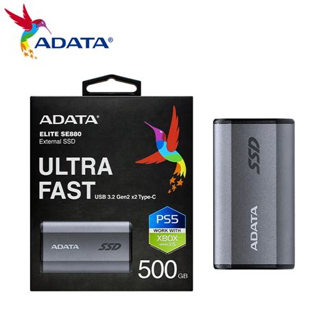 ADATA ELITE SE880 External SSD 500GB 1TB Solid State Disk Hard Drive ...