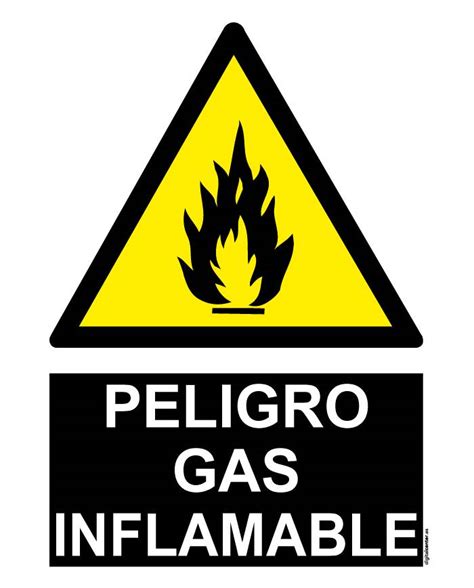 Señal Indicadora De Peligro Gas Inflamable