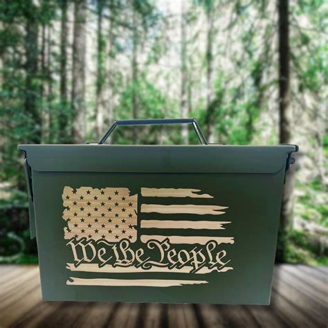 2nd Amendment Ammo Can We The People Engraved 50 Cal Steel Storage Box T For Gun