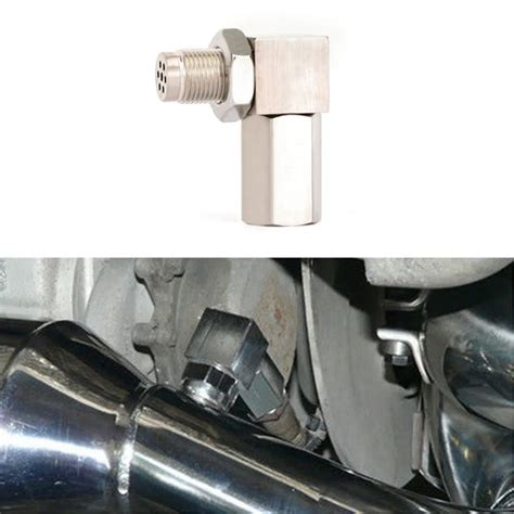 90 Degree O2 Oxygen Sensor Spacer Engine Light Cel Check Bung Mini