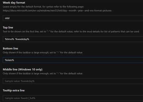 Taskbar Clock Customization 121 Topbottom Line Line Spacing