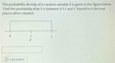 The Probability Density Of A Random Variable X Is Given In The Figure