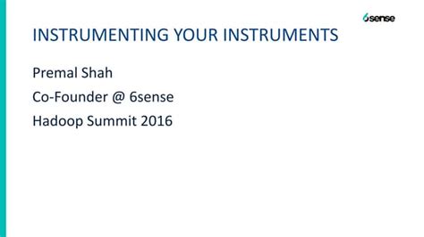 Instrumenting Your Instruments Ppt