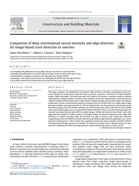 Comparison Of Deep Convolutional Neural Networks And Edge Detectors For Image Based Crack
