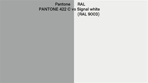 Pantone 422 C Vs RAL Signal White RAL 9003 Side By Side Comparison