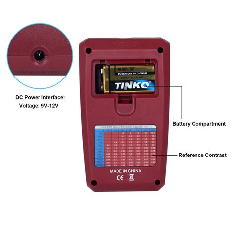 Profesional BSIDE esr02pro Digital SMD Componentes de transistor tester Diode Triode multímetro