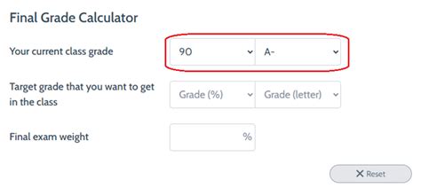 Final Grade Calculator