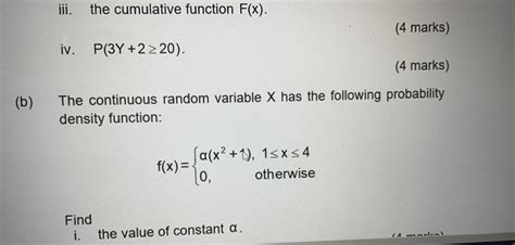 Solved Question A The Probability Distribution Table Of Chegg
