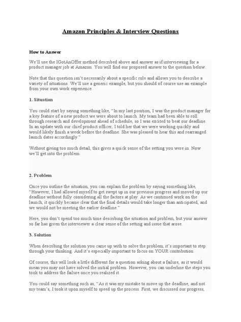Amazon Principles Download Free Pdf Employment Leadership