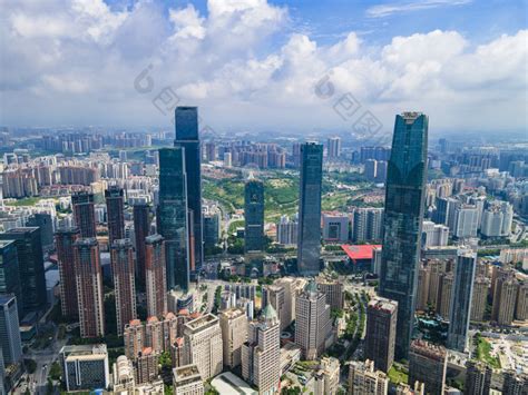 广西南宁东盟商务区商务建筑航拍摄影图 包图企业站