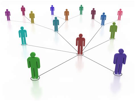 Social Network Colorful Human Symbol Illustration Social