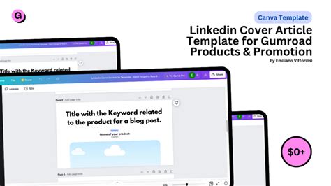 Linkedin Cover Article Template For Gumroad Products And Promotion