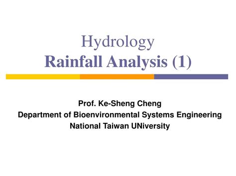 Ppt Hydrology Rainfall Analysis 1 Powerpoint Presentation Free