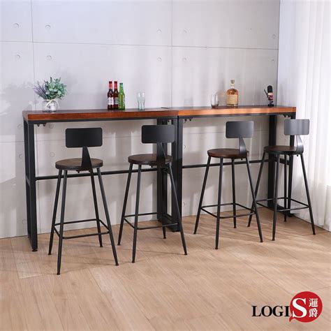 LOGIS 邏爵 實木桌 高腳桌 工業風吧檯桌 吧台桌 星巴克桌 展示桌 長條桌SQ120 PChome 24h購物