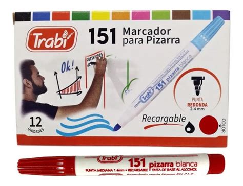 Marcador Para Pizarra Trabi Rojo Caja X Unidades Mebuscar Argentina