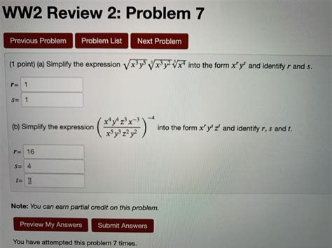Solved WW2 Review 2 Problem 7 Previous Problem Problem List Chegg Com
