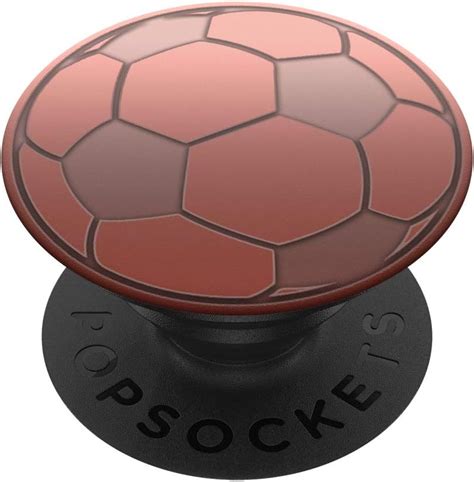 Golden Rose Pink Soccer Ball On Dark Pink Popsockets