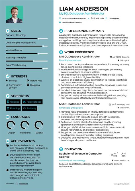 10 MySQL Database Administrator Resume Samples Templates For 2025