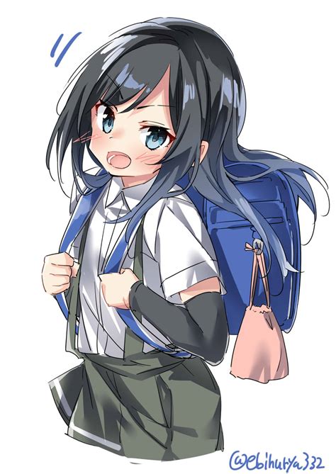 Safebooru 1girl Arm Warmers Asashio Kantai Collection Backpack Bag
