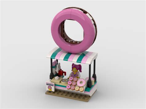 Lego Moc Donut Stand By Gabizon Rebrickable Build With Lego