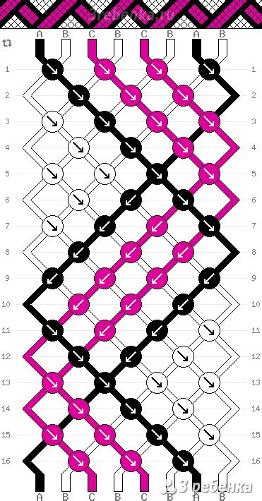 Схемы для фенечек как читать