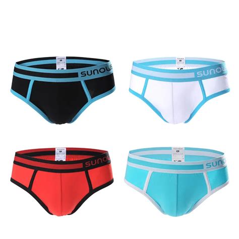 Mens Triangle Underwear Solid Color Cotton Stretch Breathable Sexy