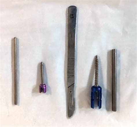 A 35 Mm Cervical Lateral Mass Screw And Rod Left And A 45 Mm