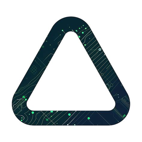 Triangle Icon Green Technology Texture Premium Ai Generated Image