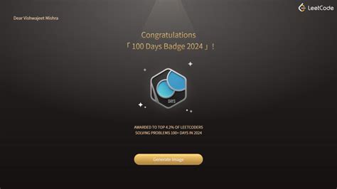 Vishwajeet Mishra On Linkedin 100days Leetcode 50day 100days