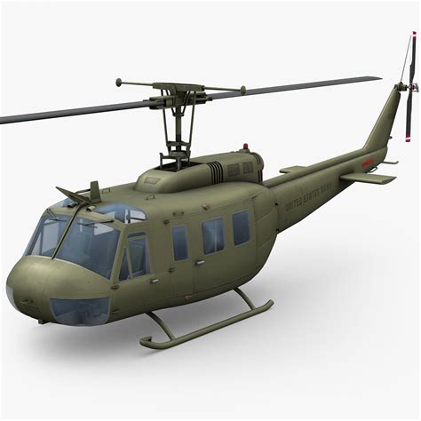 Bell Uh 1d Huey 3d Model 99 Obj Fbx Max Free3d