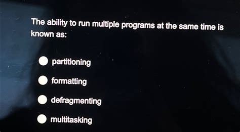 Solved The Ability To Run Multiple Programs At The Same Time
