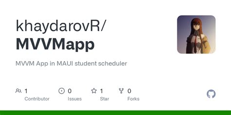 Github Khaydarovr Mvvmapp Mvvm App In Maui Student Scheduler