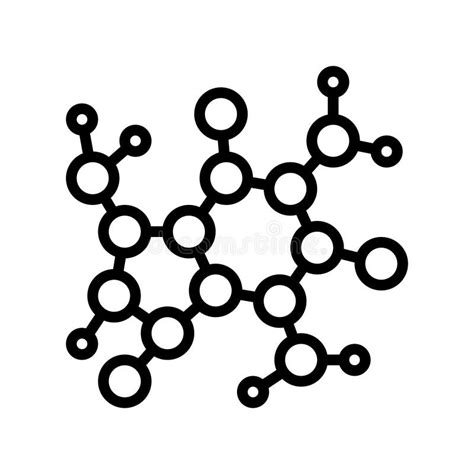 science molecular structure line icon vector illustration stock vector