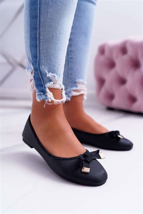 Baleriny Damskie Eleganckie Czarne Ladonna Bugo Pl Buty Damskie